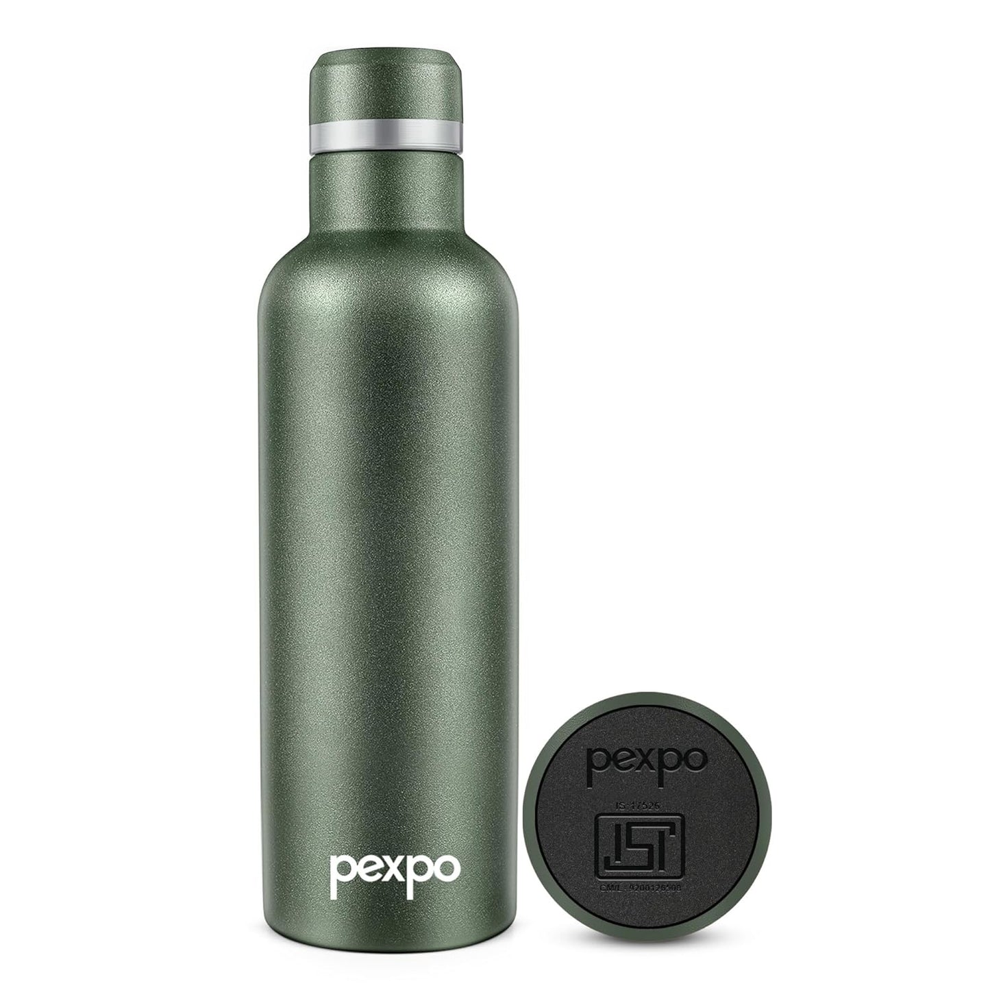 Pexpo Oreo Stainless Steel Water Bottle | 550ml | 3 Layered Insulation ...