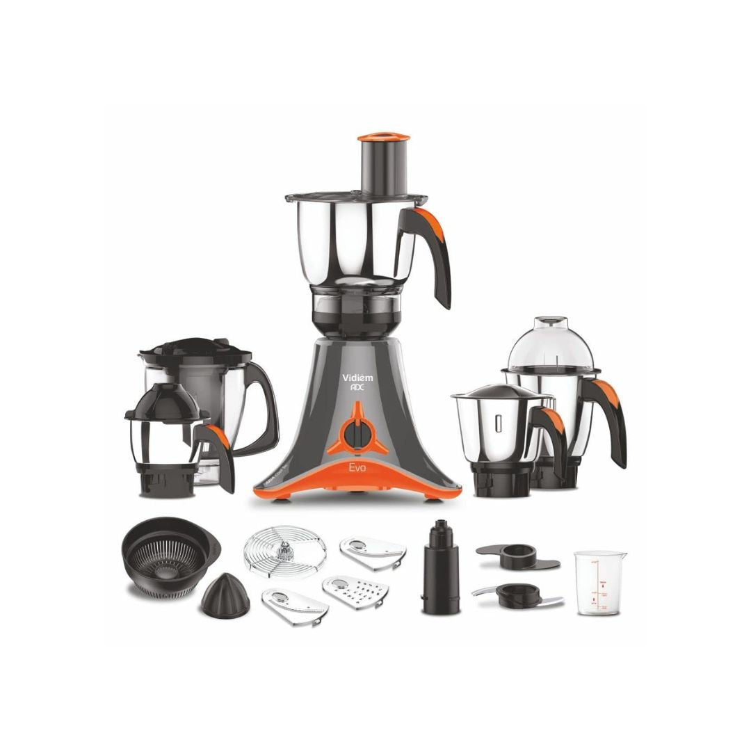 Vidiem V Star Evo 750 W Mixer Grinder (3 Jars, Orange, Grey) – Infinia ...